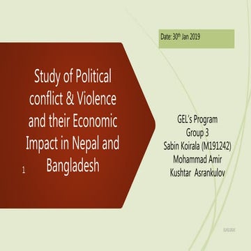 Conflict and economic impact in Nepal and Bangladesh | PPTX
