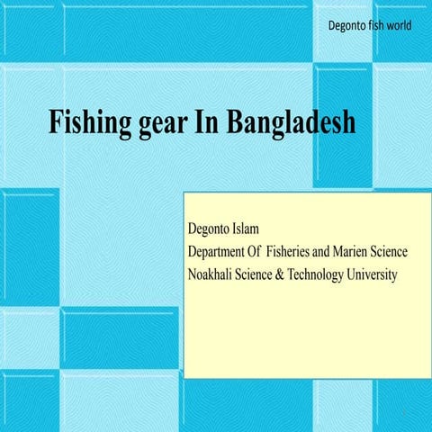 CLASSIFICATION OF FISHING GEAR | PPTX