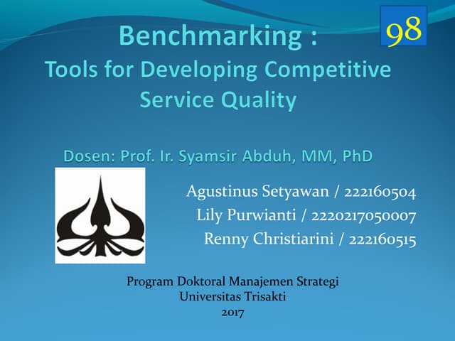 Benchmarking In Total Quality Management | PPTX