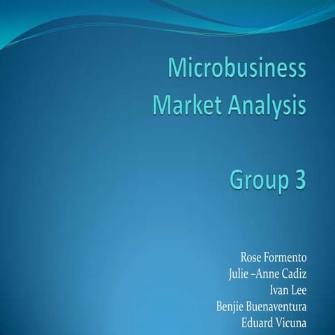 Group 3 microbusiness analysis - siomai | PPTX