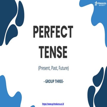 Perfect Tense (Simple, Past, Future) | PPTX