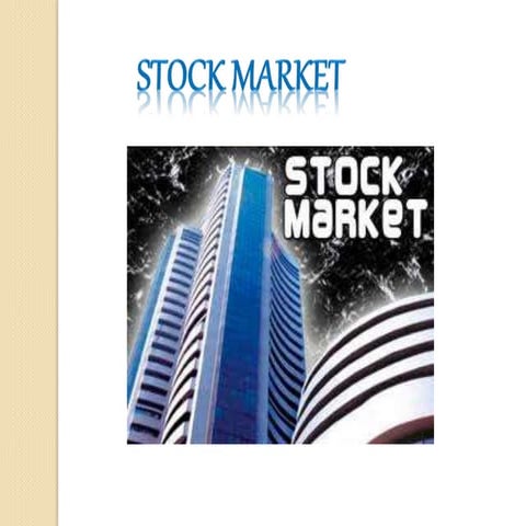 Indian stock Market | PPTX