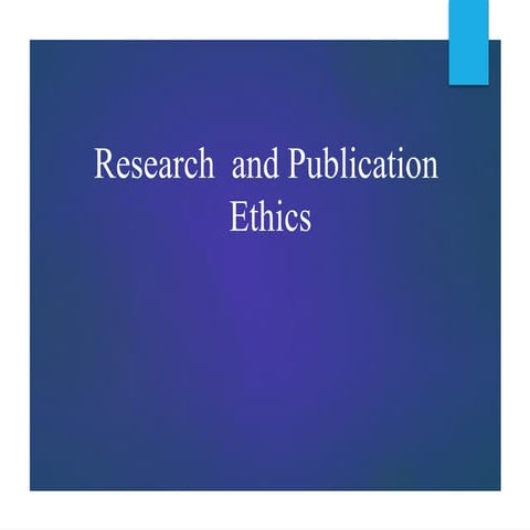 Research and Publication Ethics_Research Misconduct | PPTX