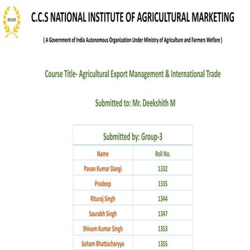 Group 3_Agri Export Management & International Trade_Spices Export.pptx