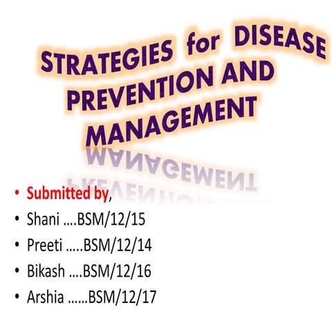 Disease Prevention and Management | PPTX