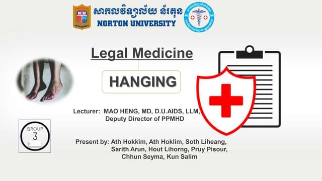Hanging, strangulation, Asphyxial death | PDF