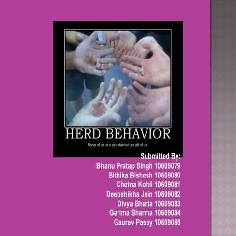 herd behavior consumer behavior | PPT