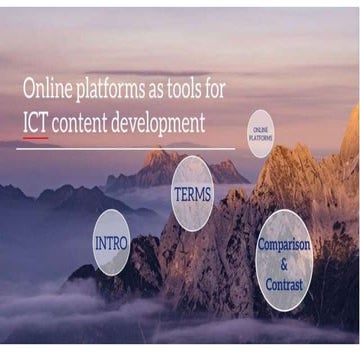 Online platforms as tools for ICT content development | PPTX