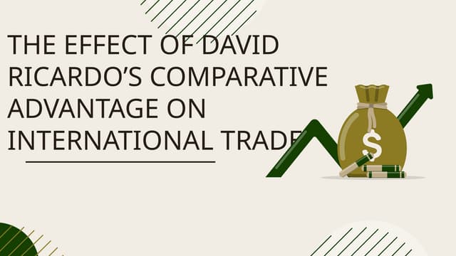 David Ricardo comparative advantage theory | PDF