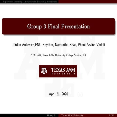 Presentation STAT 639 (TAMU) final project | PDF