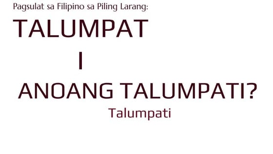 Talumpati | PPT