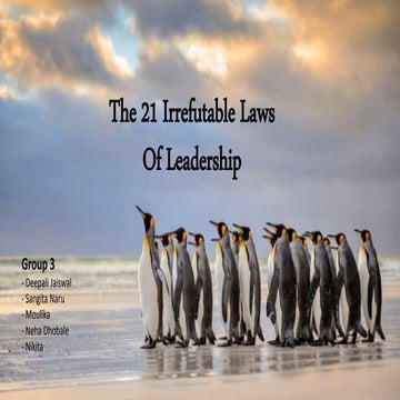 The 21 Irrefutable Laws of leadership | PPTX