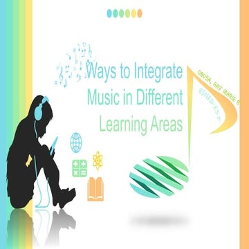 WAYS TO INTEGRATE MUSIC IN DIFFERENT LEARNING AREAS | PPTX