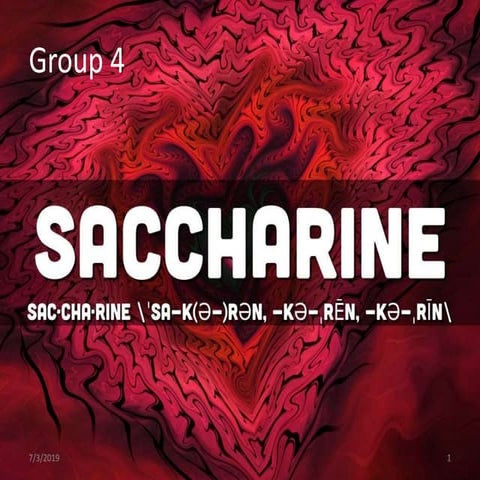 Saccharine | PPT
