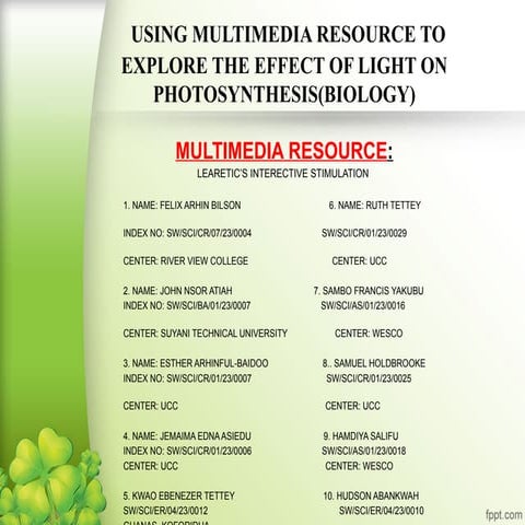 Using multimedia resource in teaching science | PPT