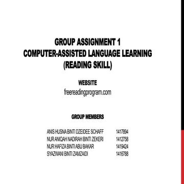 Group 4 (Assignment 1 - Demonstration) | PPT