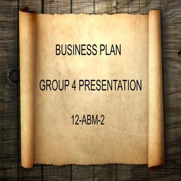 GROUP4BUSINESSPLANPPTnsossjnwkw9sjswnlwpwk | PPTX