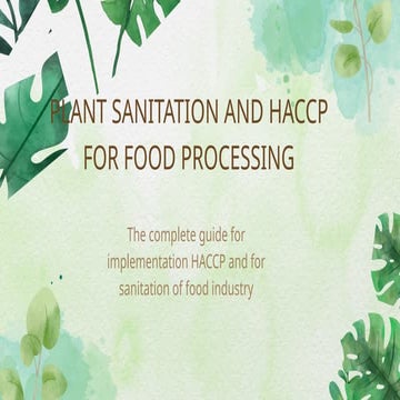 SSOP- SANITATION STANDARD OPERATING PROCEDURES | PPTX