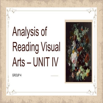 GROUP 4 RVA.pptx Analysis of Reasding Visual Arts | PPTX