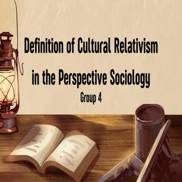 Definition of Cultural Relativism in Perspective Sociology | PPT