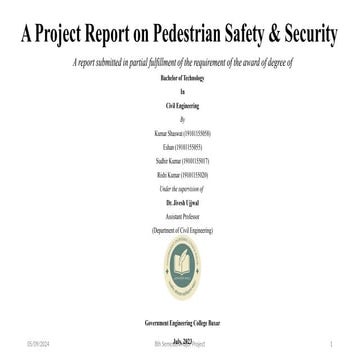 A project report on pedestrian safety & security | PPTX