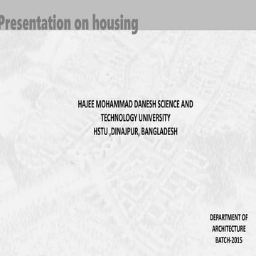 HOUSING & HOUSING POLICY ,HABITAT III PAPER | PPTX