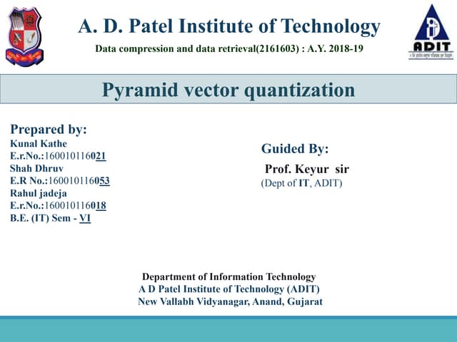 Pyramid Vector Quantization Ppt