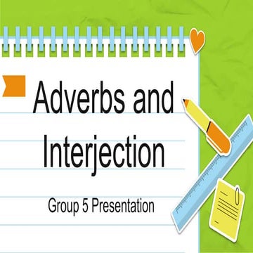Adjectives and adverbs | PPTX