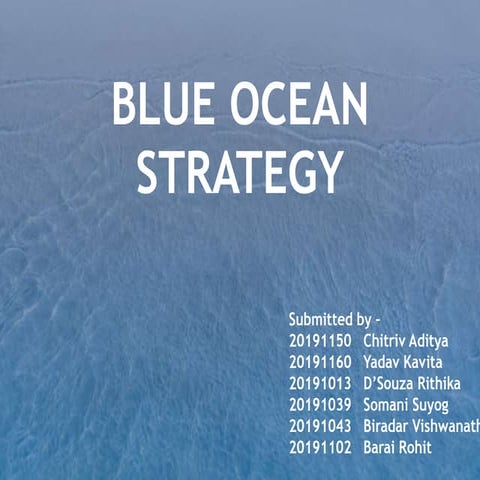 Blue Ocean Strategy | PPTX