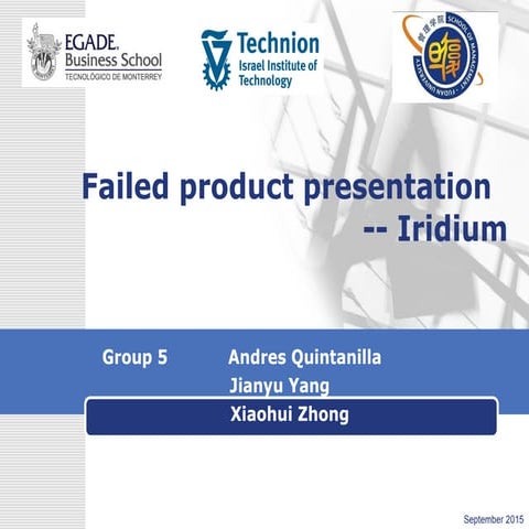Failed product presentation - Iridium Case | PPT