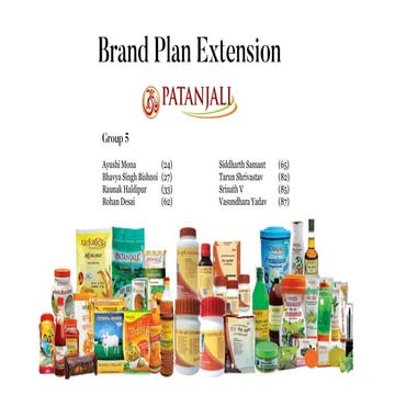 Patanjali Brand Extension | PDF