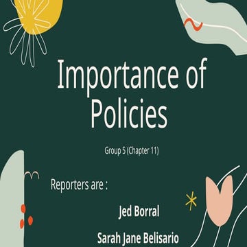 Chapter 11- Importance of policies .pptx
