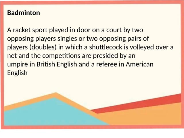 Badminton | PPTX
