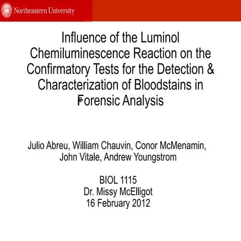 Group 5 luminol & dna | PPT