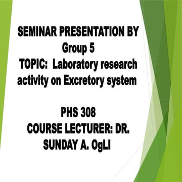 Group 5 Presentation Physiology department | PPT