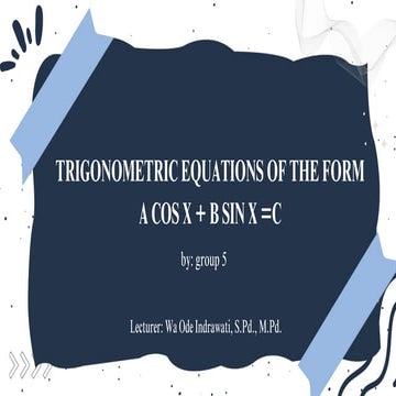 persamaan trigonometri A COS X + B SIN X | PPTX