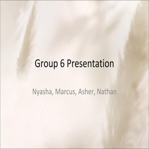 Group 6 Presentation | PPT