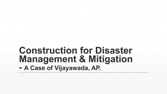 Structural and non structural measures - Disaster Management | PPTX