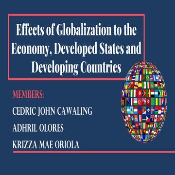 Globalization- Impact on Developing Countries | PPTX