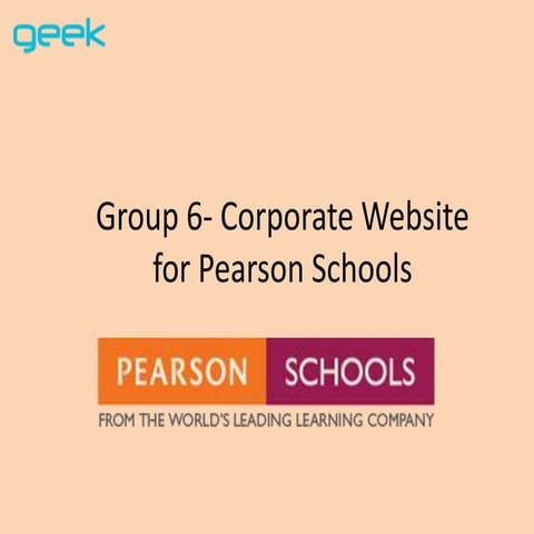 Pearson - Website Development | PPTX