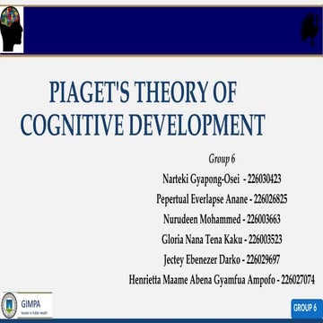 Jean Piaget’s cognitive development theory and its educational ...