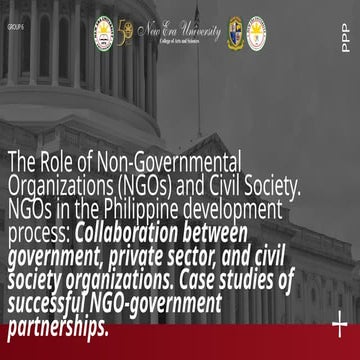 Non-Governmental Organizations in the Philippines (4th Year) Political ...