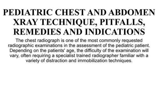 Interpretation of the paediatric chest x-ray | PDF