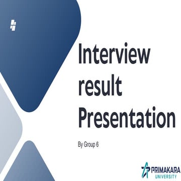 Group 6 Final Presentation : Interview with Cyber Security Result | PDF