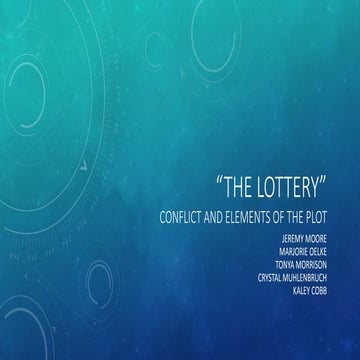 "The Lottery" Conflict and Elements of the Plot | PPTX