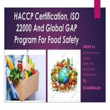GACCP, ISO 20000 And Global GAP (Good Agriculture Practices) | PPTX