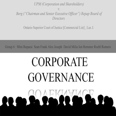 Sample MBA Group Presentation | PPT