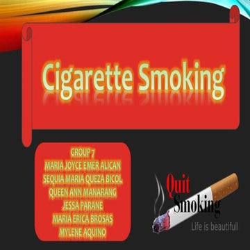 Smoking Cigarette | PPTX