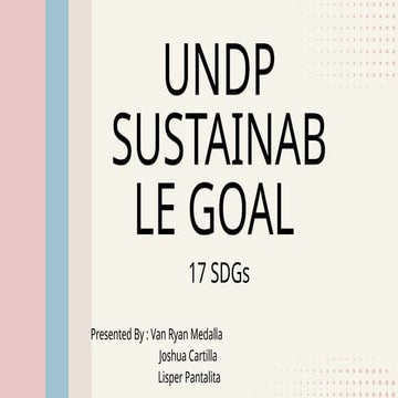 Sustainable Development Goals Presentation Pptx