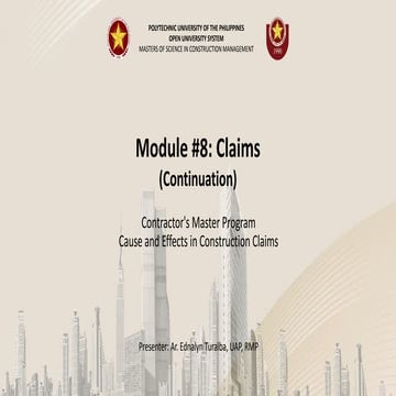 Group 7_ Claims (Contractor master program and Cause and Effect in ...